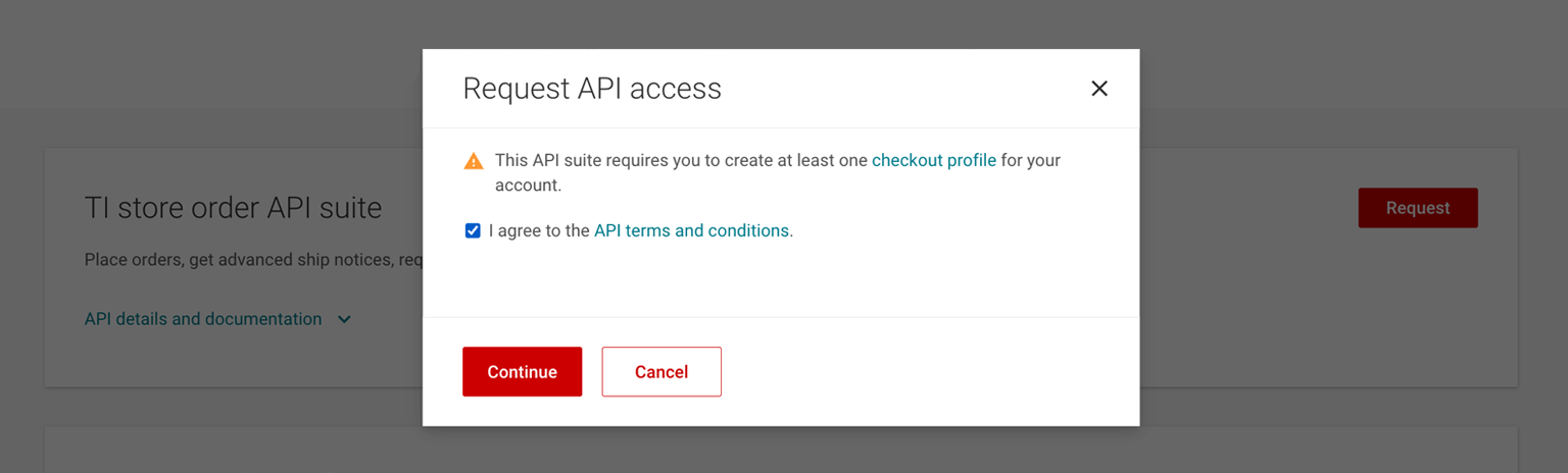 TI store API suite - Keys and access | TI API Portal TI store API suite - Keys and access | TI API Portal